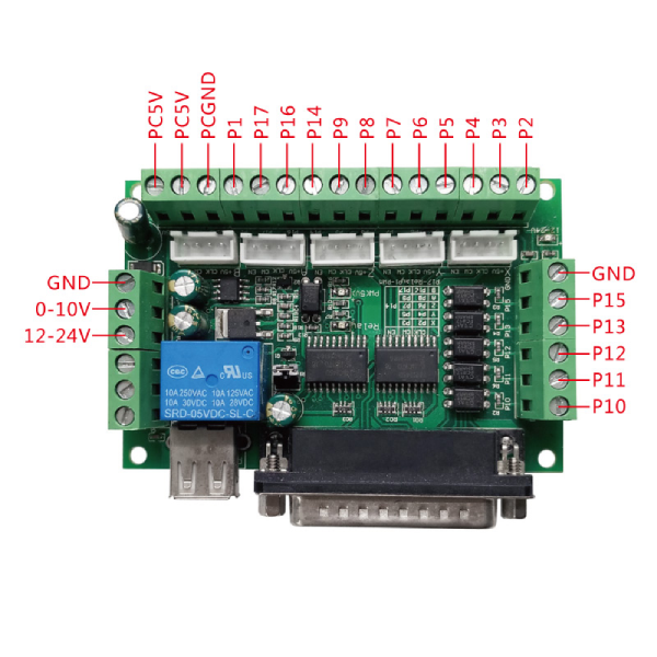 IN3D - 5 Axis MACH3 CNC breakout board