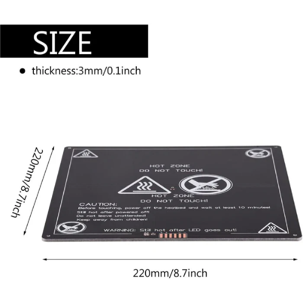 IN3D - 3D Printer Heatbed 220x220